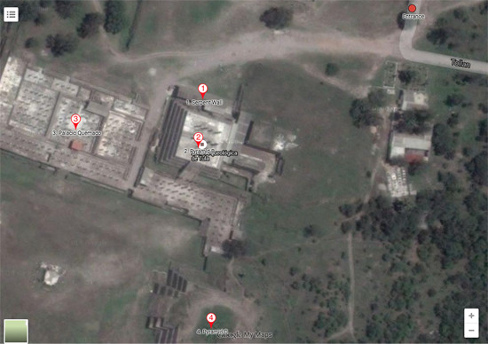 Tour (Map) of the Maya Ruins at Tula, Mexico • Approach Guides