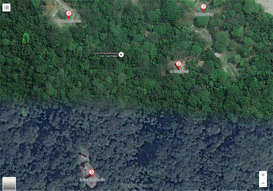 Tour (Map) of the Maya Ruins at Yaxchilan, Mexico • Approach Guides