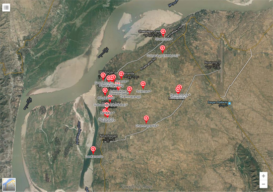 Tour (Map) of the Temples of Bagan in Myanmar-Burma • Approach Guides