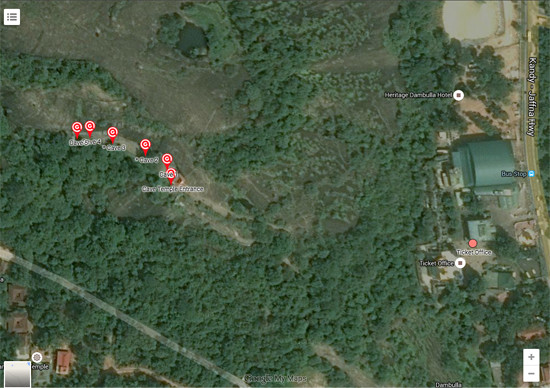 Tour (Map) of Dambulla Caves in Sri Lanka • Approach Guides